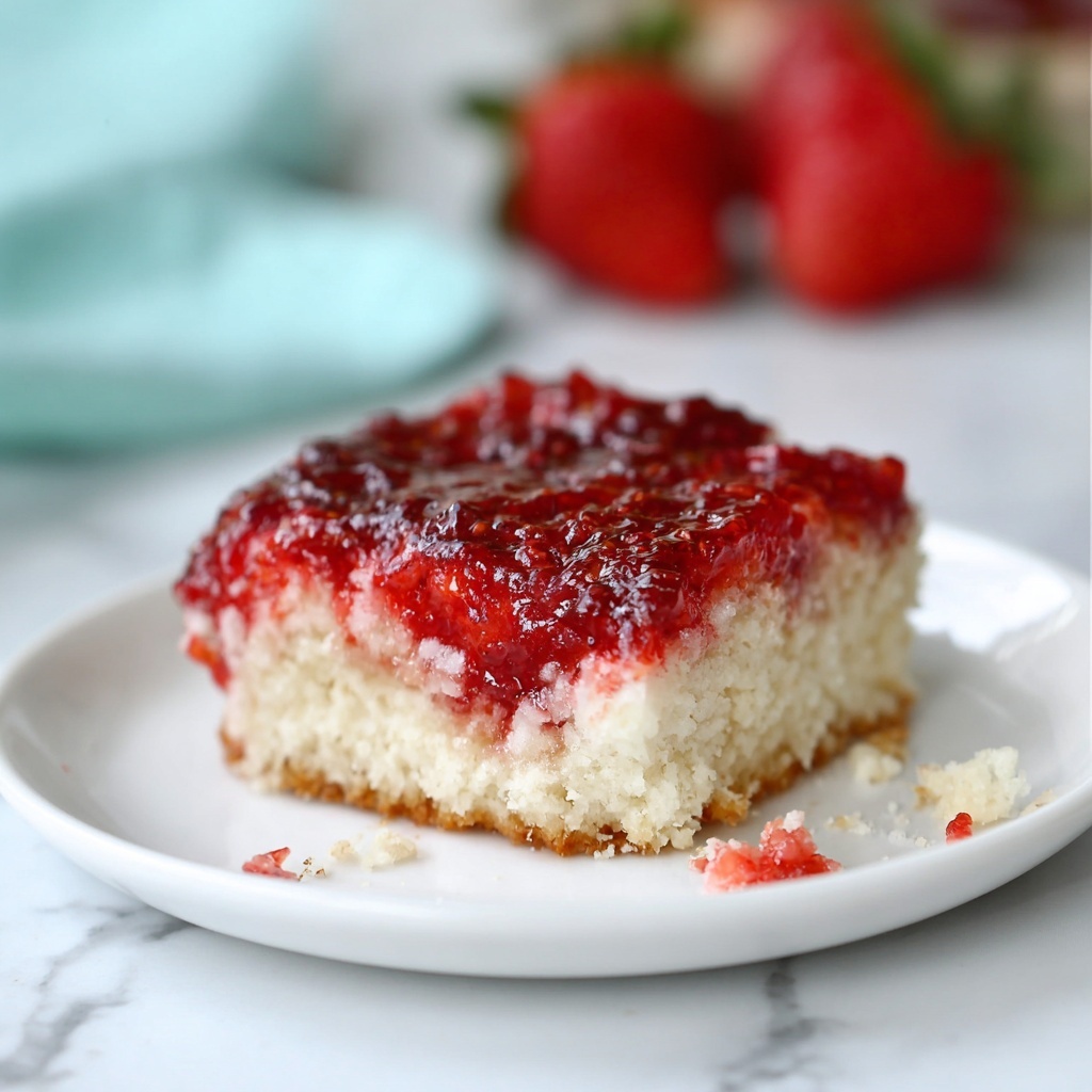 Strawberry Jello and Marshmallow Upside Down Cake Recipe – tastydailyeats